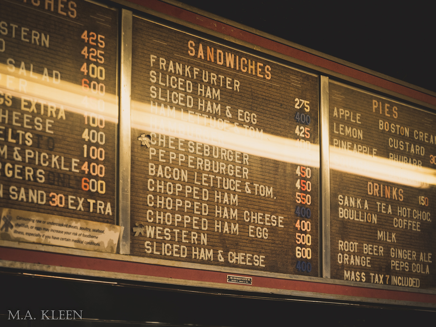 Casey’s Diner in Natick, Massachusetts – M.A. Kleen