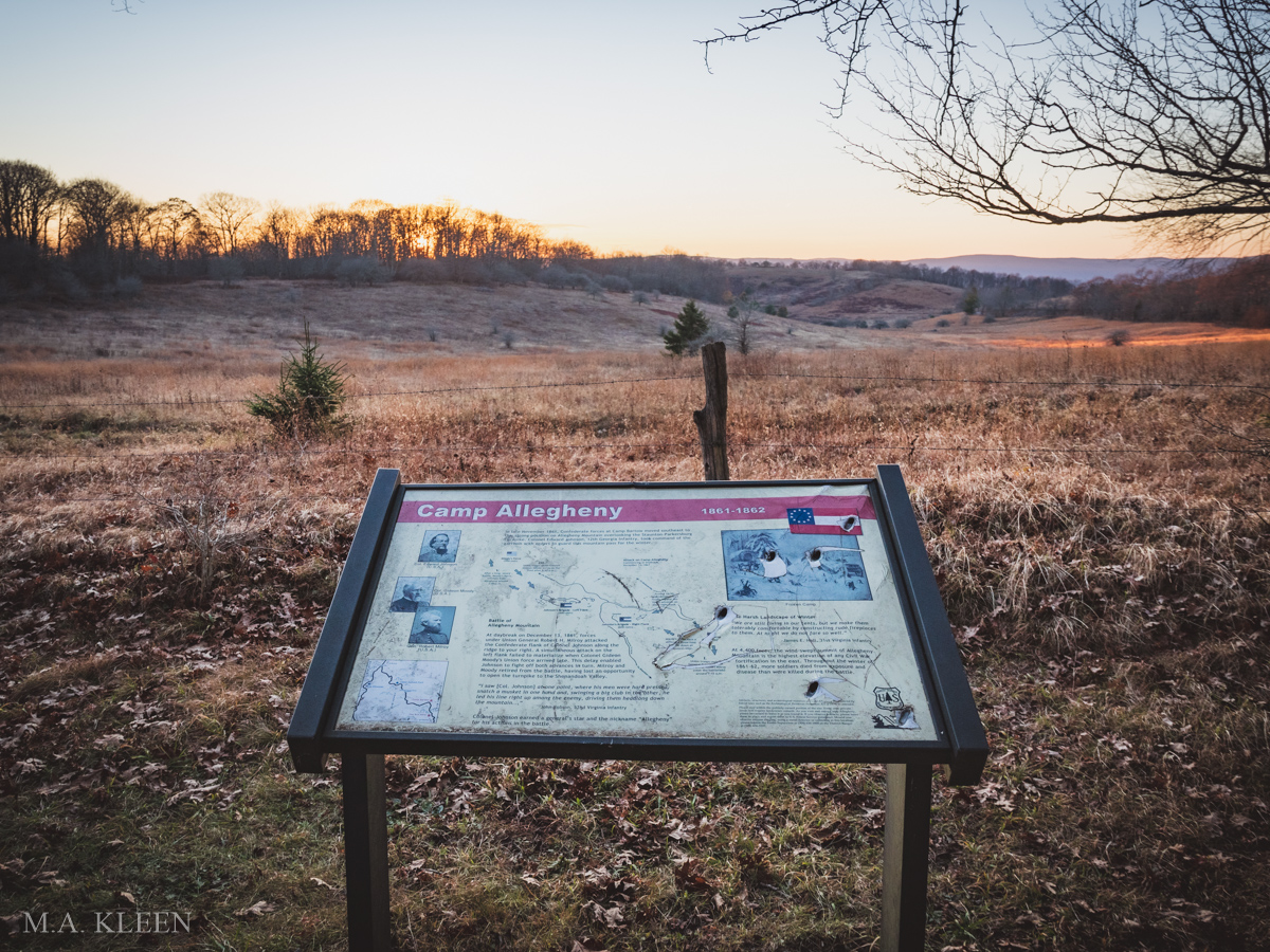 Camp Allegheny Battlefield in Pocahontas County, West Virginia – M.A. Kleen