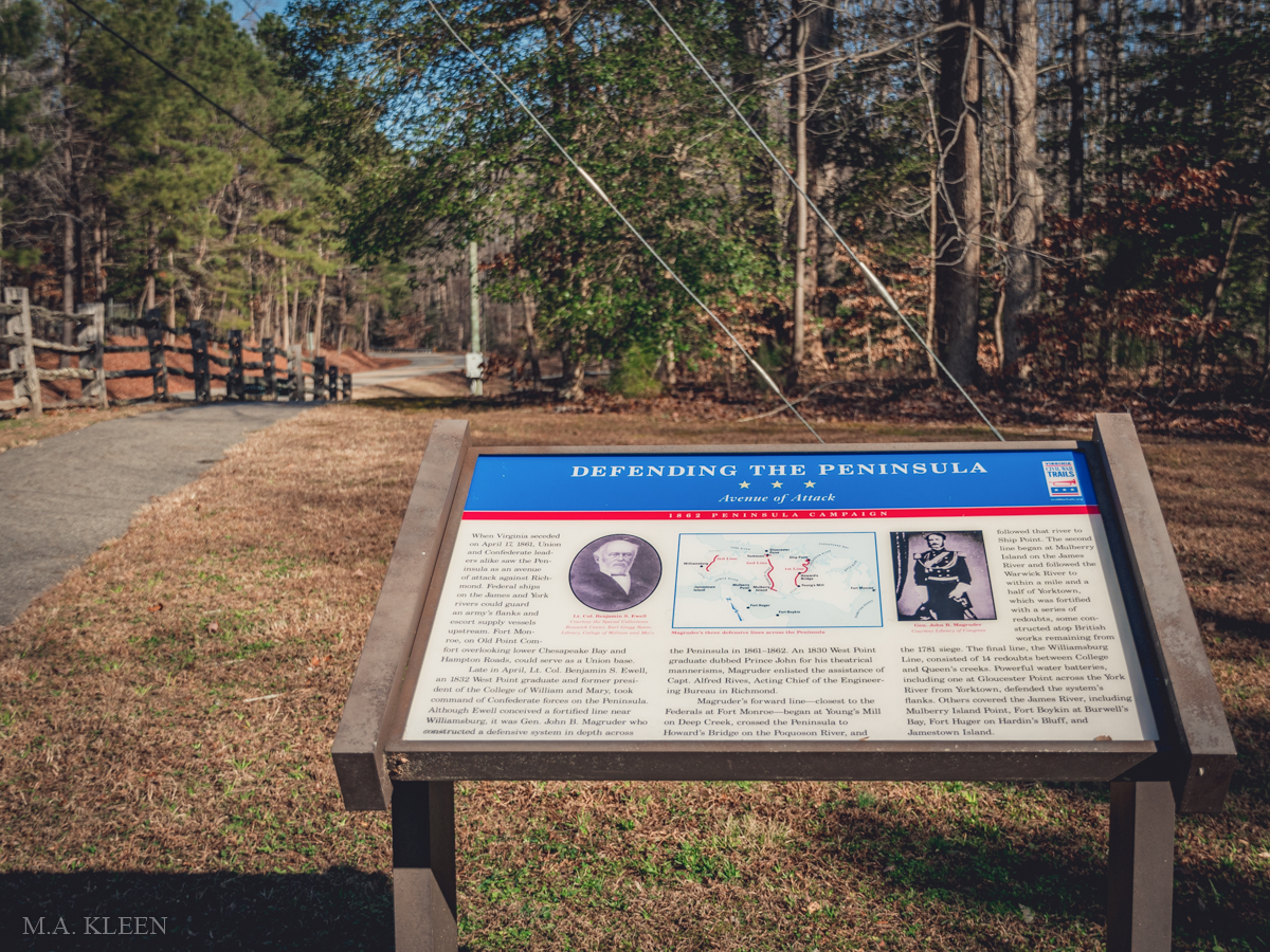 Exploring Redoubt Park in Williamsburg, Virginia – M.A. Kleen