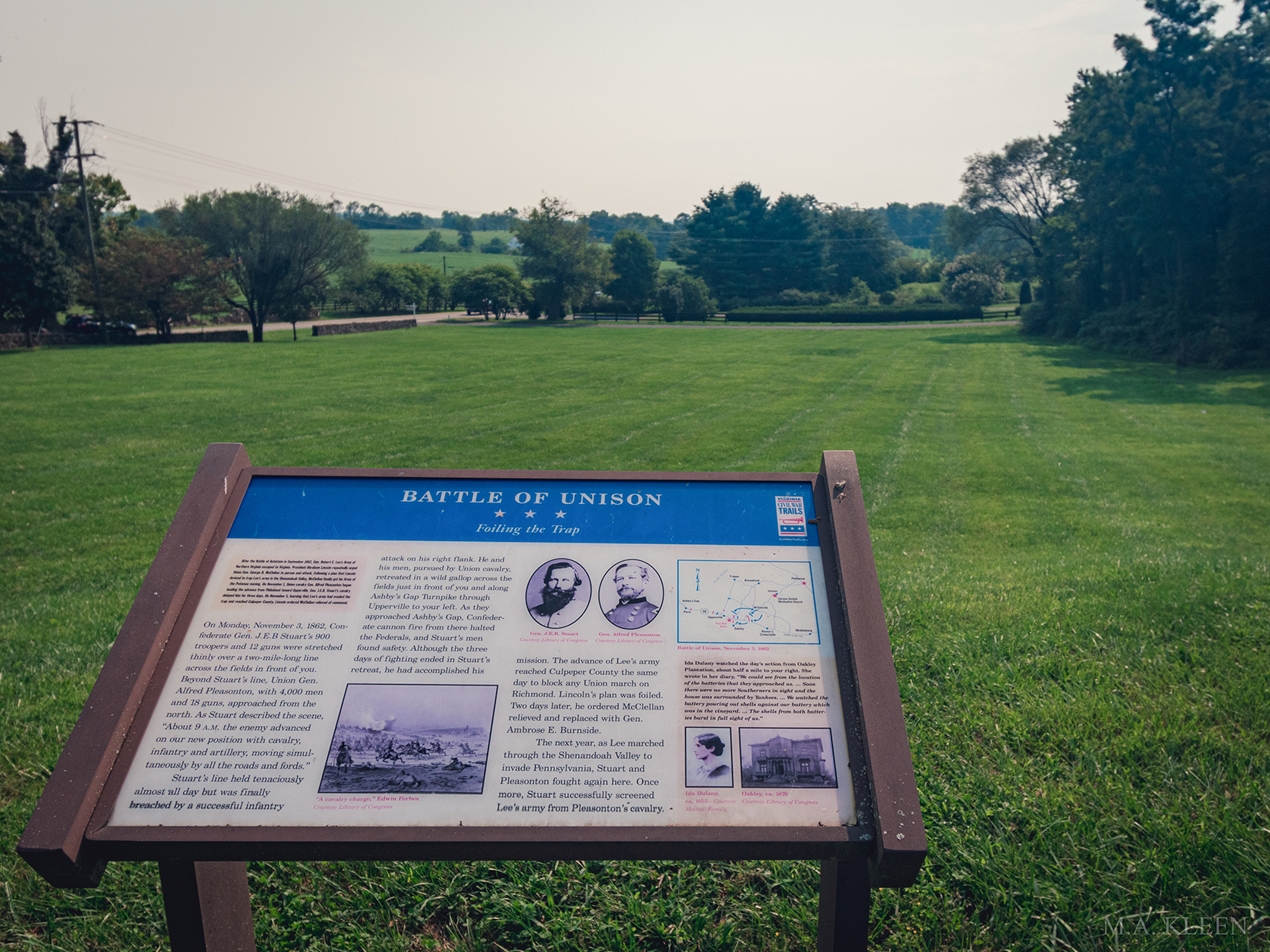 Unison Battlefield in Loudoun County, Virginia – M.A. Kleen