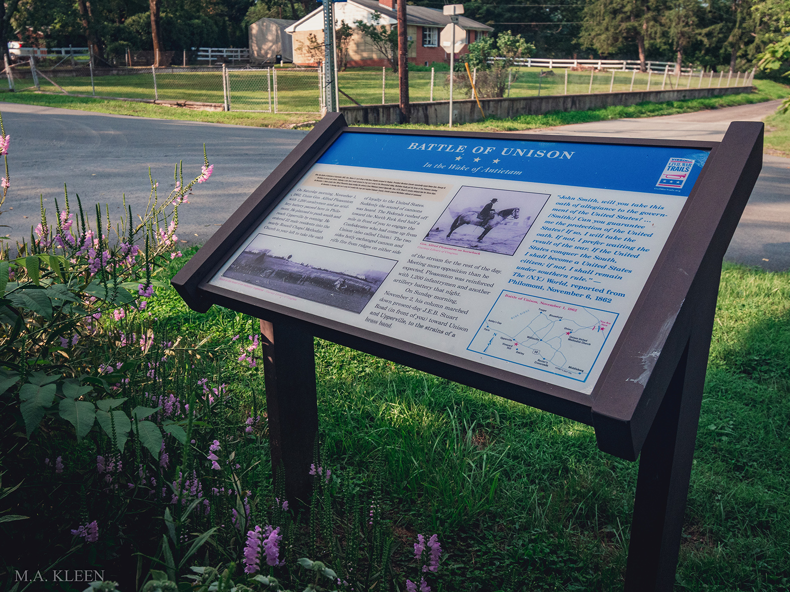 Unison Battlefield in Loudoun County, Virginia – M.A. Kleen