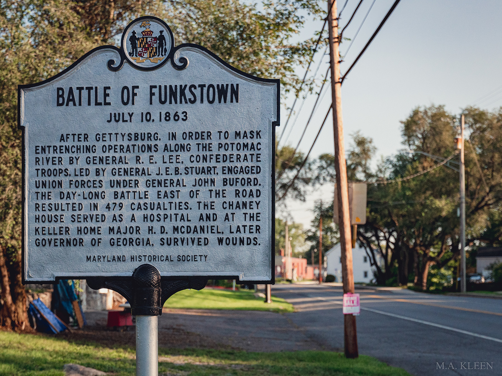 Funkstown Battlefield in Washington County, Maryland – M.A. Kleen